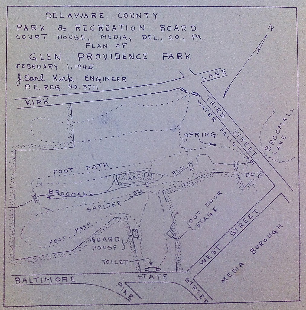 1945 Plan of Glen Providence Park | Friends of Glen Providence Park
